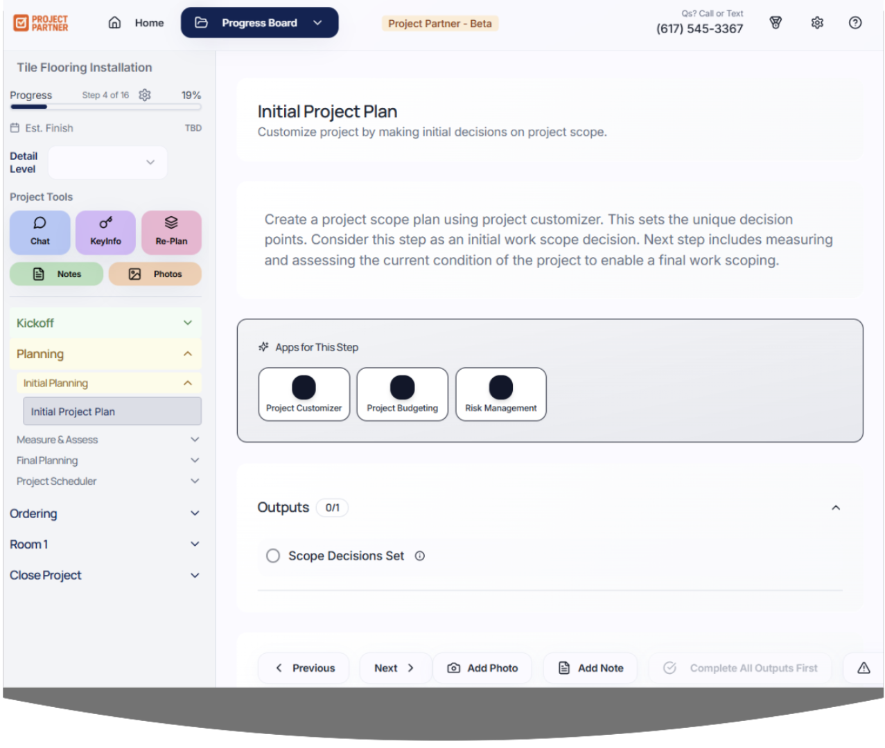 Project Partner - Workflow Management